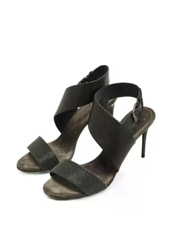 Brunello Cucinelli Monili Embellished Ankle Strap Sandals