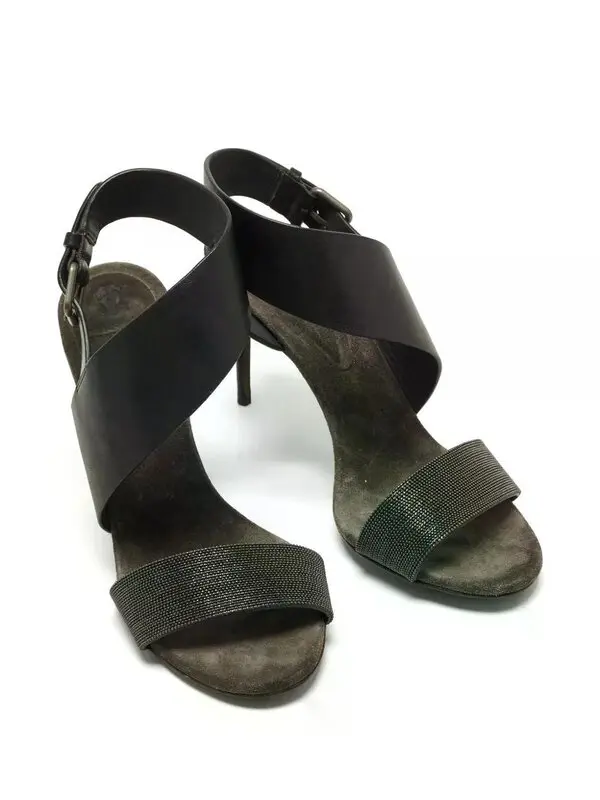 Brunello Cucinelli Monili Embellished Ankle Strap Sandals