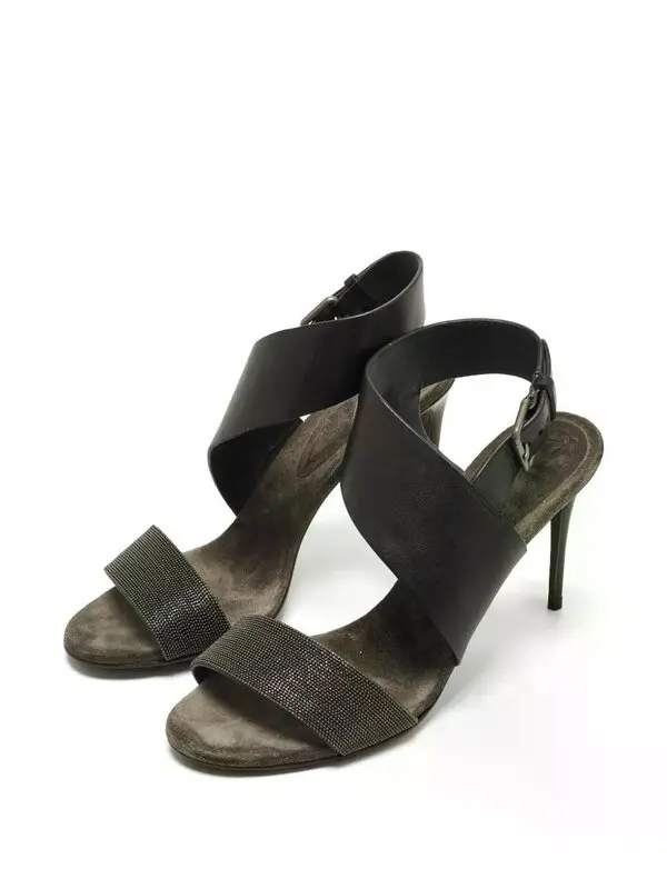 Brunello Cucinelli Monili Embellished Ankle Strap Sandals