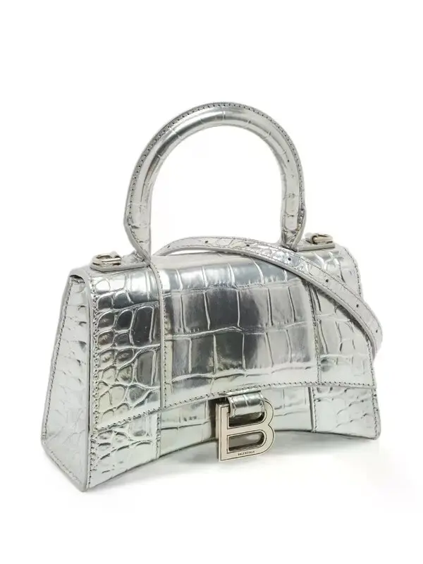 Balenciaga Hourglass Xs Handbag - Silver