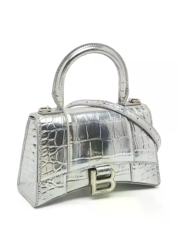 Balenciaga Hourglass Xs Handbag - Silver