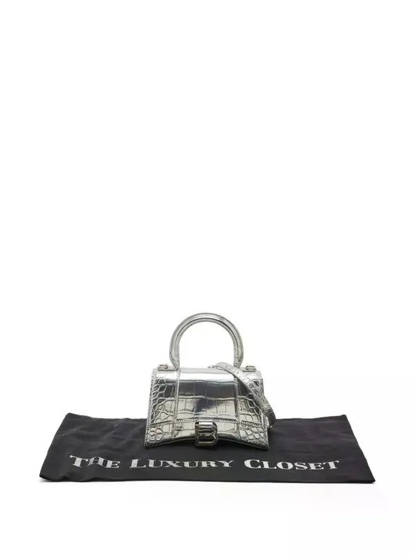 Balenciaga Hourglass Xs Handbag - Silver