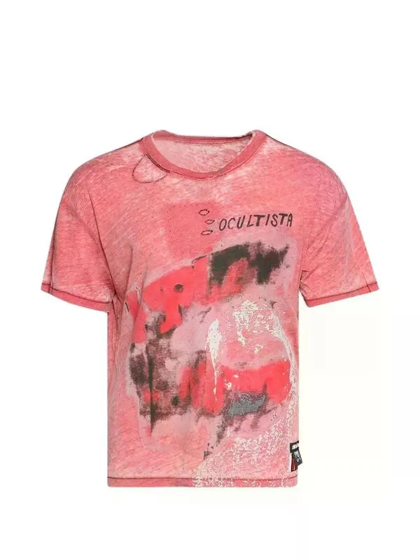 RIVINGTON ROI REBIS Burnout-effect Distressed T-shirt