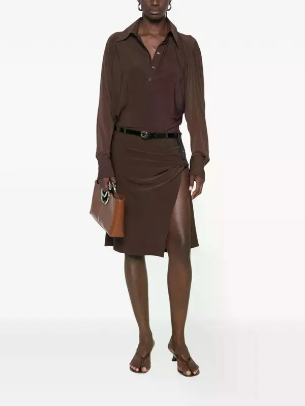 Coperni Draped Midi Shirt Dress