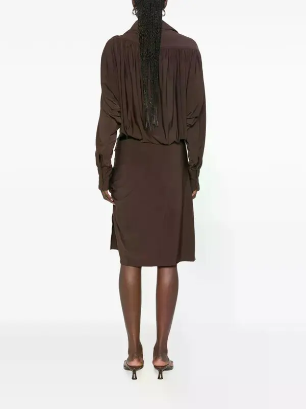 Coperni Draped Midi Shirt Dress