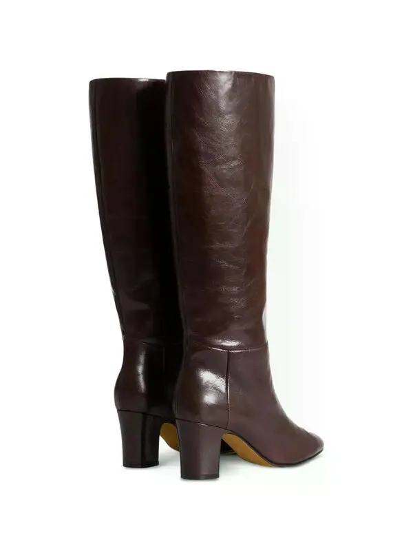 Alberta Ferretti Block Heel Leather Boots