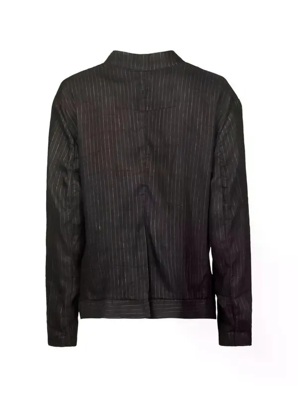 HANNES ROETHER Pinstripe Draped Blazer