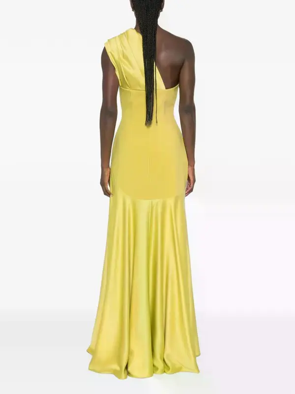 Solace London One-shoulder Maxi Dress - Green
