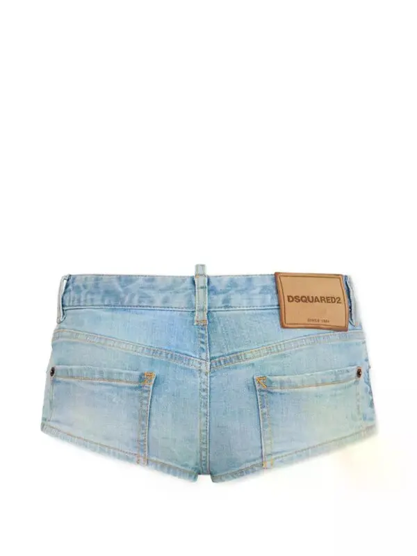 Dsquared2 Super Bleached Denim Hot Shorts