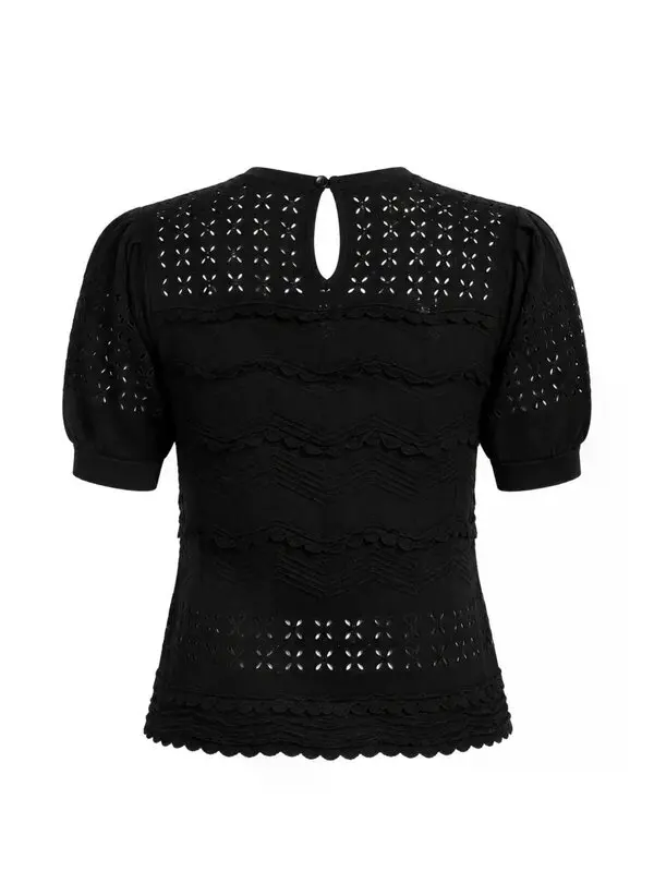 Ulla Johnson Marcelena Broderie Anglaise Top - Black