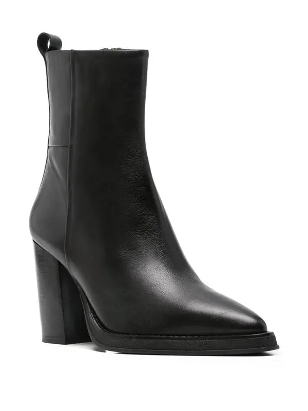 SERGIO MORETTI FIRENZE Pointed-toe Block-heel Ankle Boots