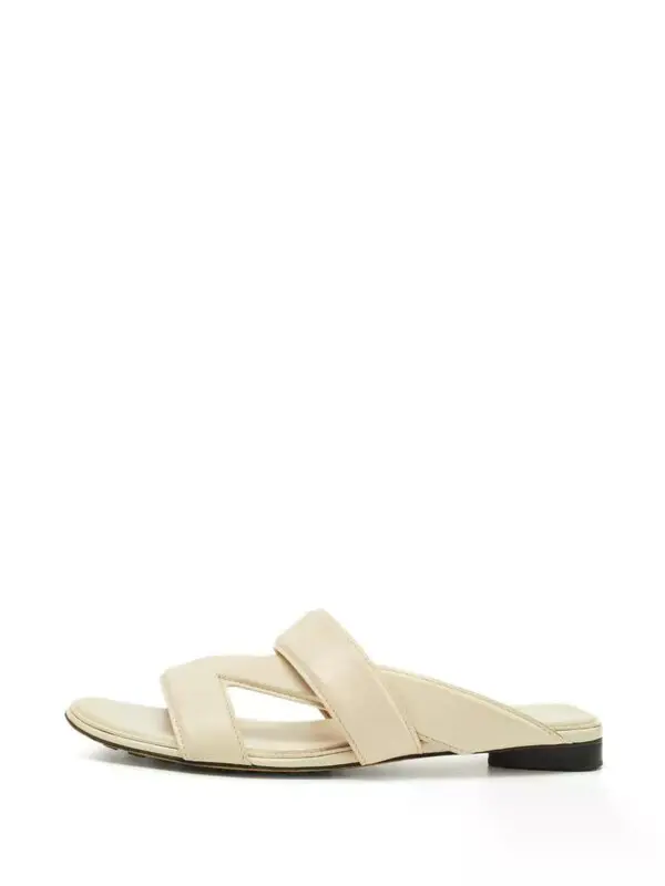 Bottega Veneta The Band Leather Slides - Neutrals