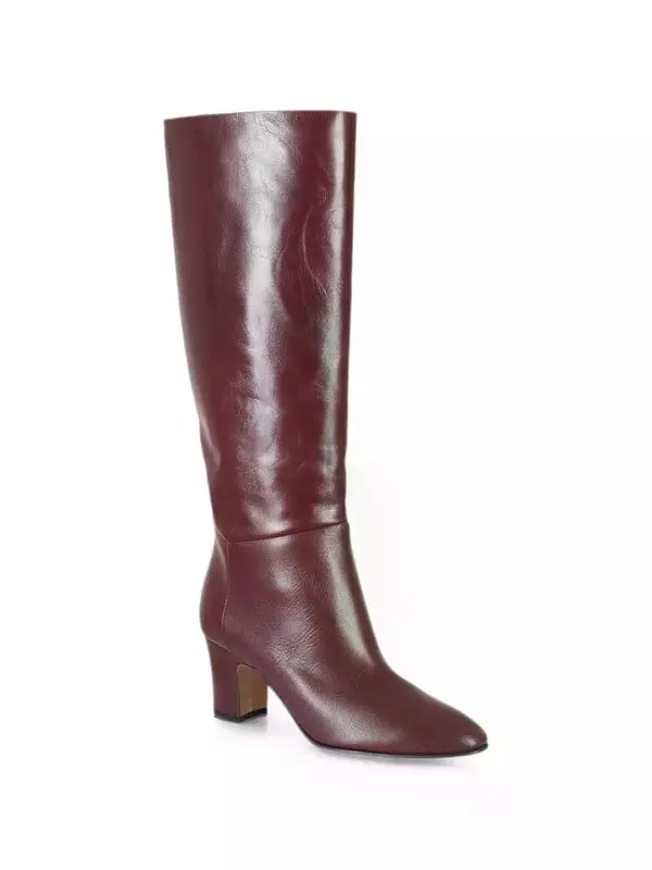 Alberta Ferretti Leather Knee-high Boots - Red