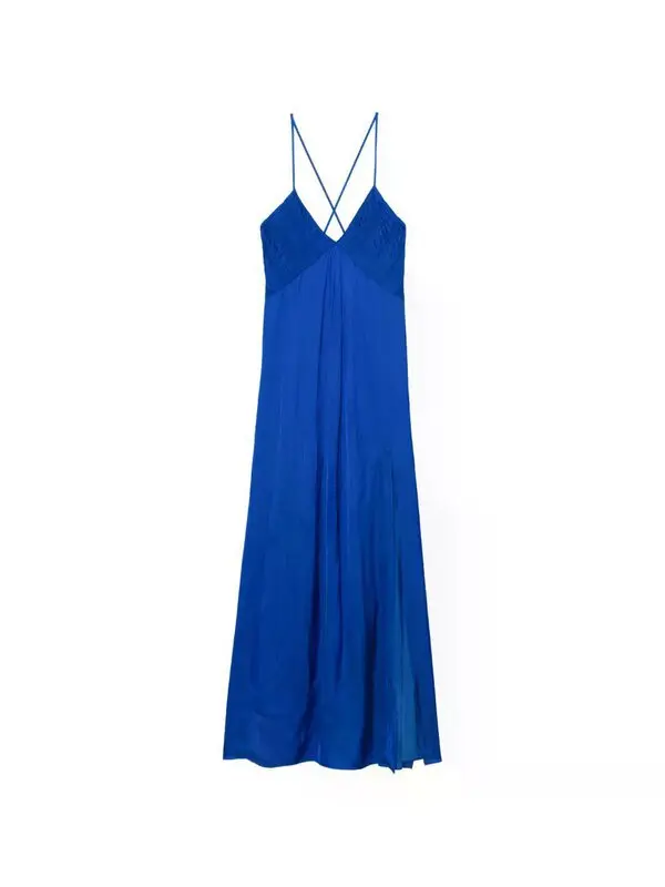 Zadig&Voltaire Rayonne Satin Maxi Dress - Blue
