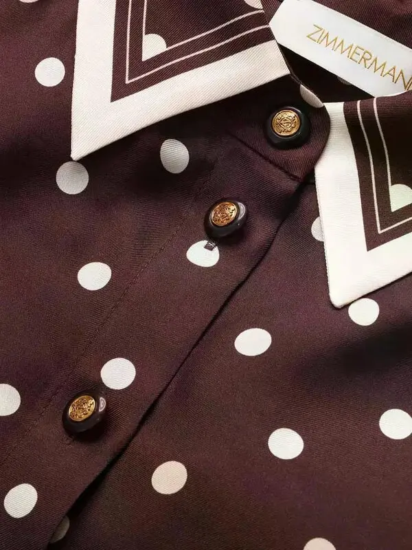 Zimmermann Polka-dot Silk Blouse