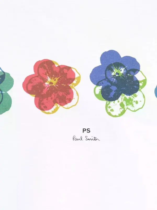 Paul Smith Zine Floral Organic-cotton T-shirt