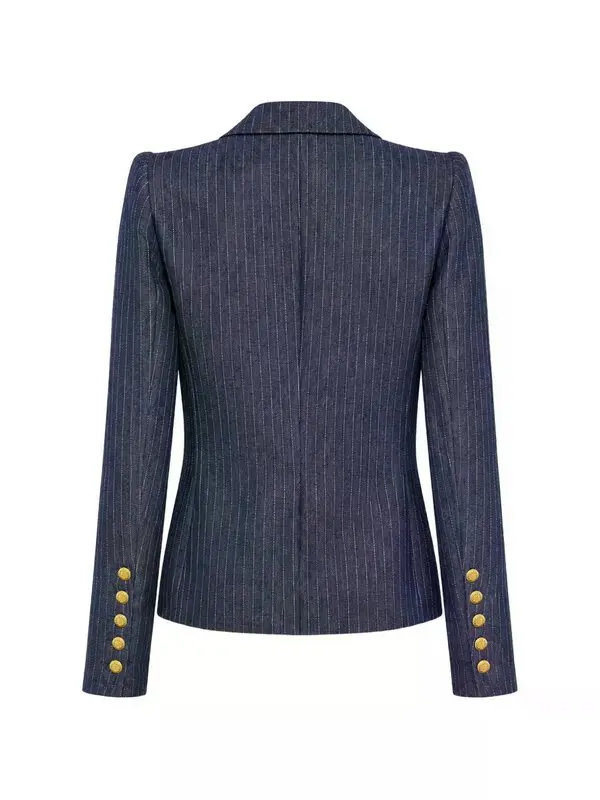 L'Agence Solar Double-breasted Blazer - Blue