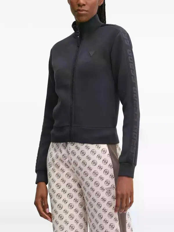 Guess Logo Tape Zip-up Sweatshirt