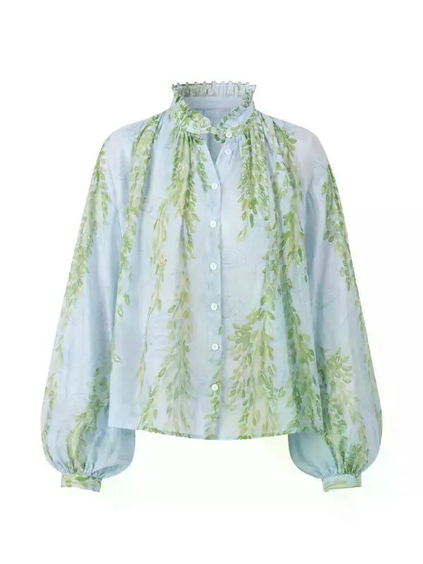Thierry Colson Slava Floral-print Blouse - Blue