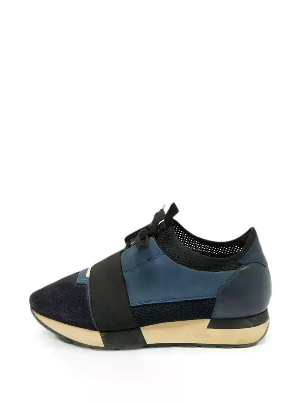 Balenciaga Race Runner Mesh Detail Sneakers - Blue