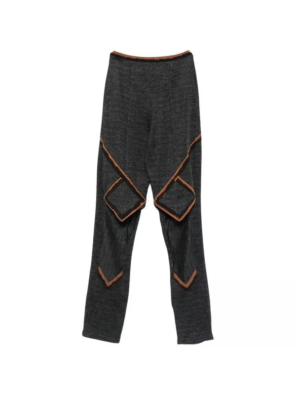 KIKO KOSTADINOV Contrast-trim Panelled Trousers - Black