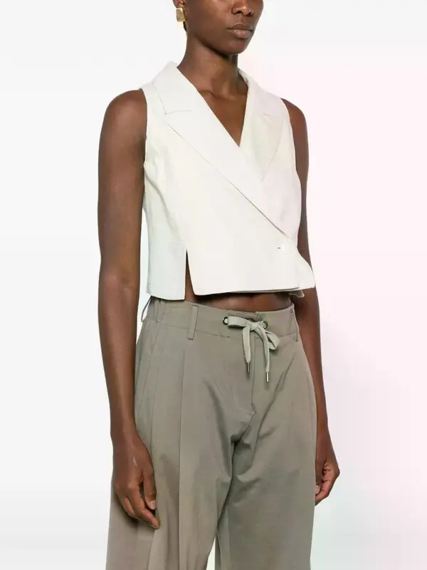 Emporio Armani Sleeveless Double-breasted Jacket