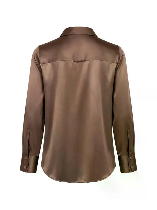 L'Agence Dani Three-quarter Sleeve Blouse - Brown
