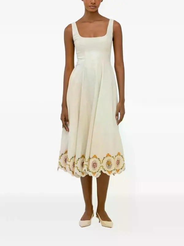 Agua Bendita Cordillera Midi Dress - Neutrals