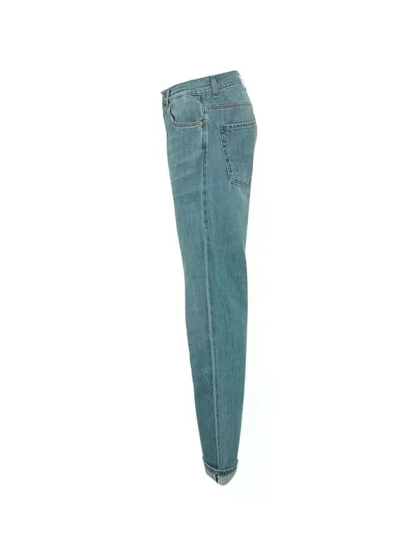 TELA GENOVA Straight-leg Jeans With Logo Patch