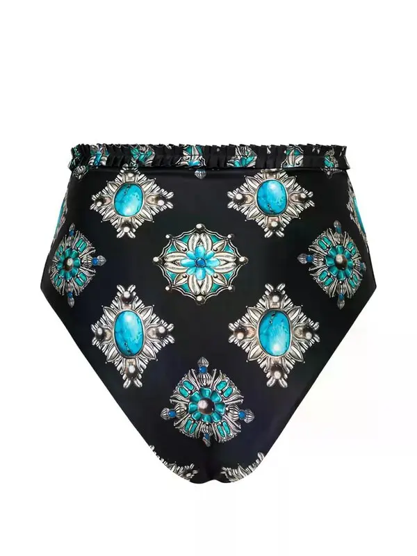 Agua Bendita Nopal Platero Bikini Bottom - Black