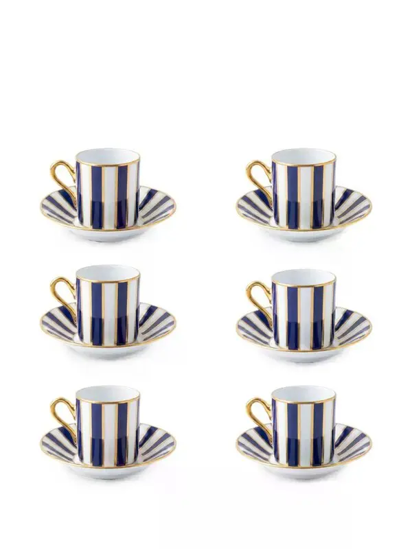 GINORI 1735 Impero Amadeus Striped Coffee Set