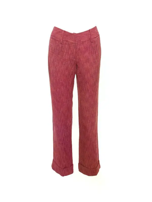 Dolce & Gabbana Pink Tweed Trousers - Red
