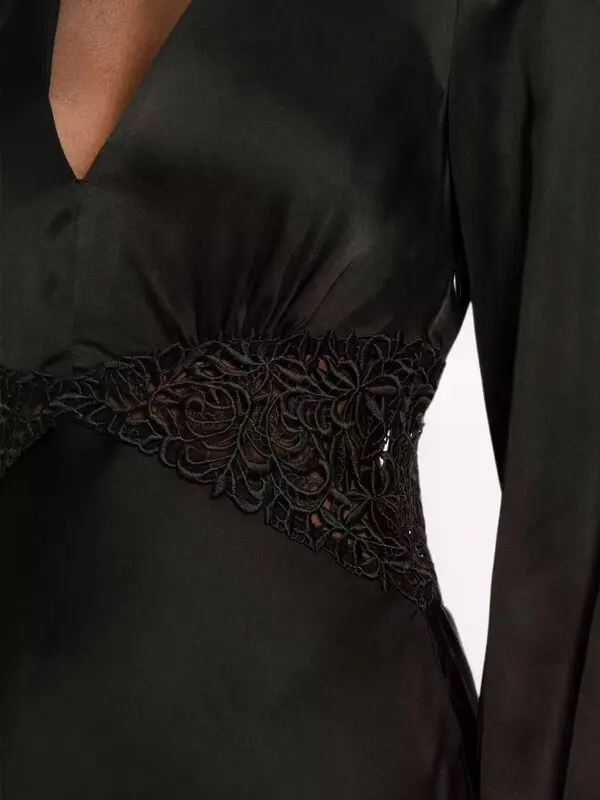 TWINSET Lace-insert Open-back Maxi Dress