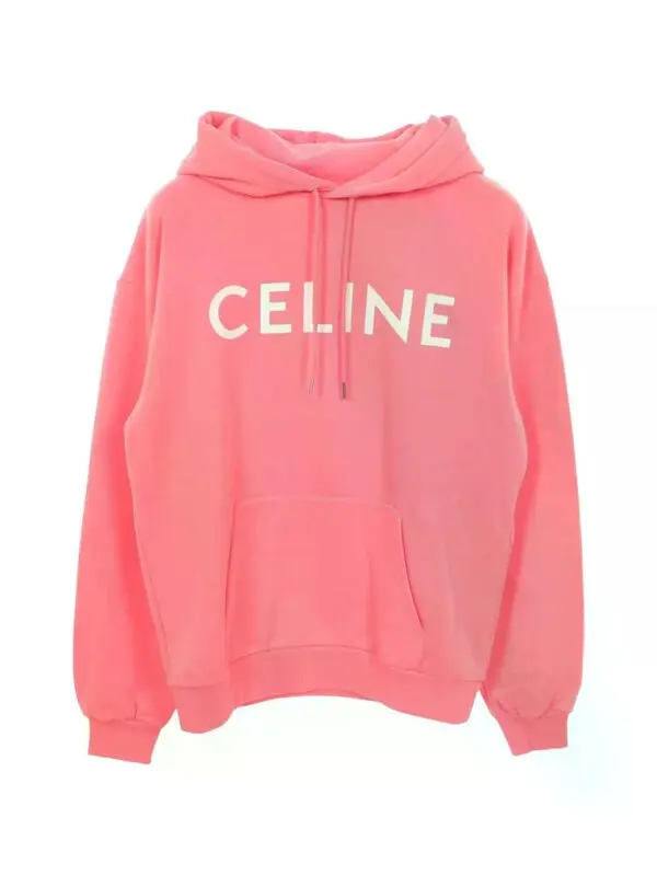 Celine Cotton Logo-print Hoodie