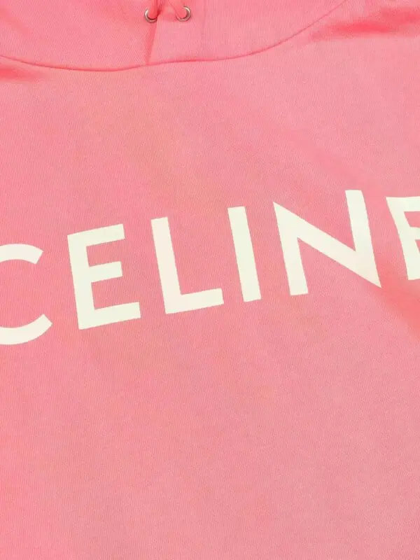 Celine Cotton Logo-print Hoodie