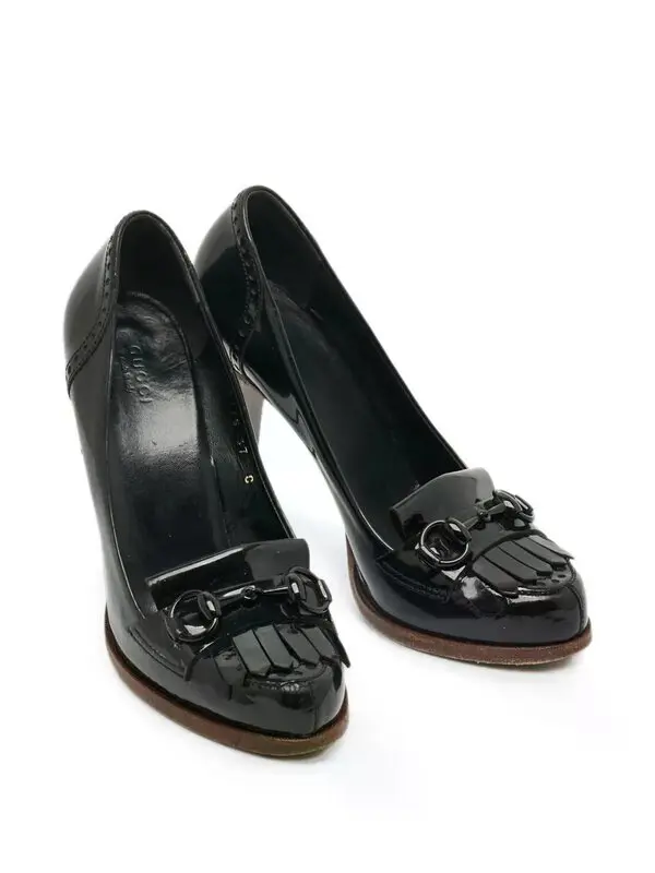 Gucci Horsebit Leather Heeled Pumps