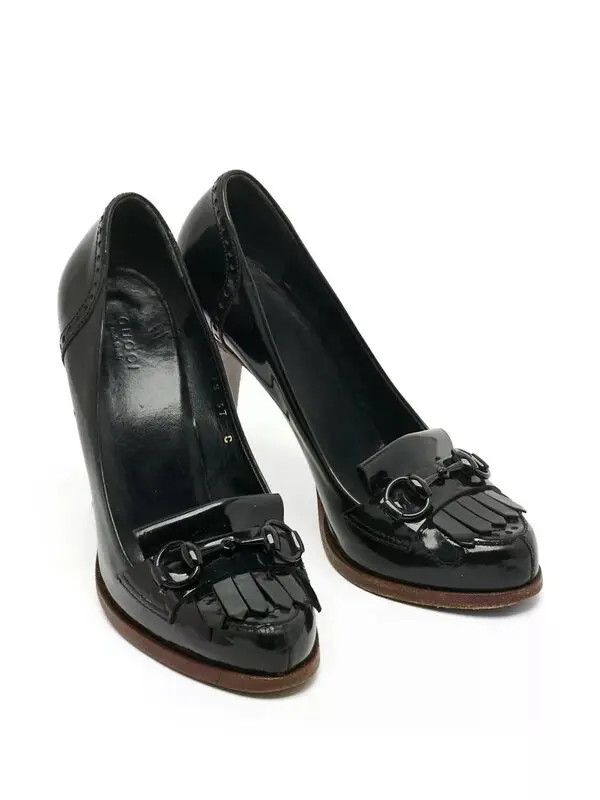 Gucci Horsebit Leather Heeled Pumps