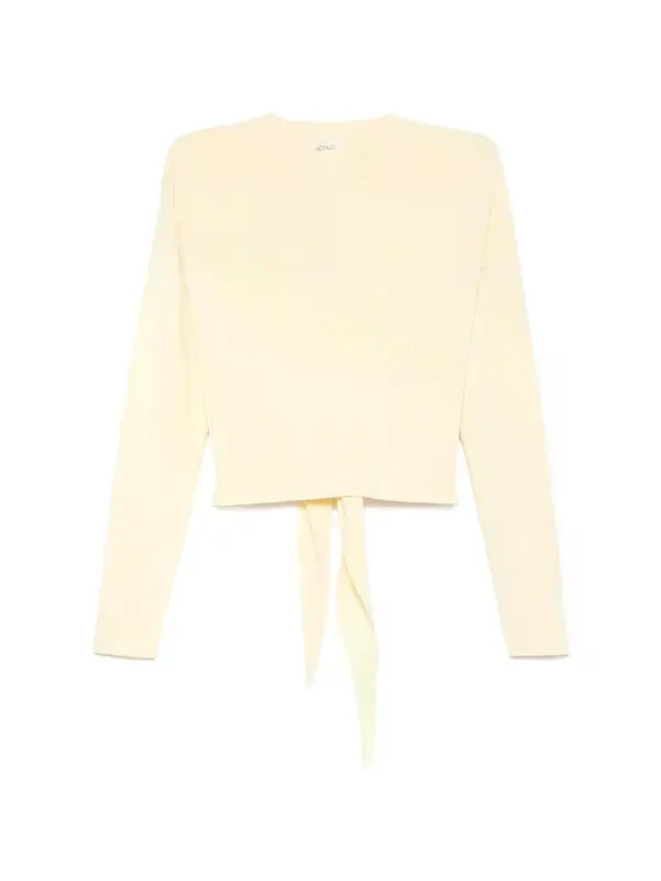 VICOLO Cut-out Tie-fastening Sweater