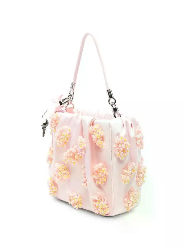 SELF-PORTRAIT Floral Appliqué Mini Bag