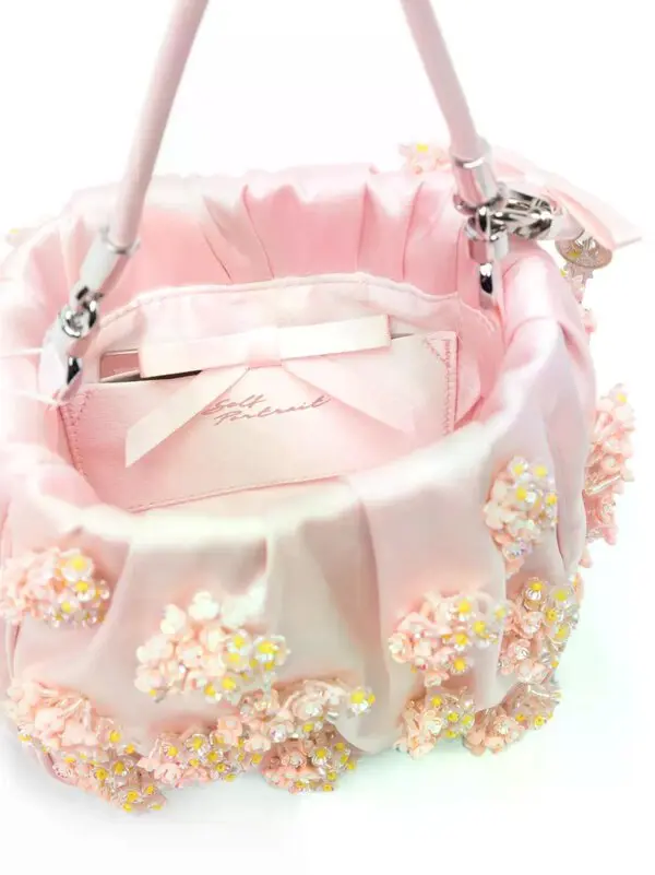 SELF-PORTRAIT Floral Appliqué Mini Bag
