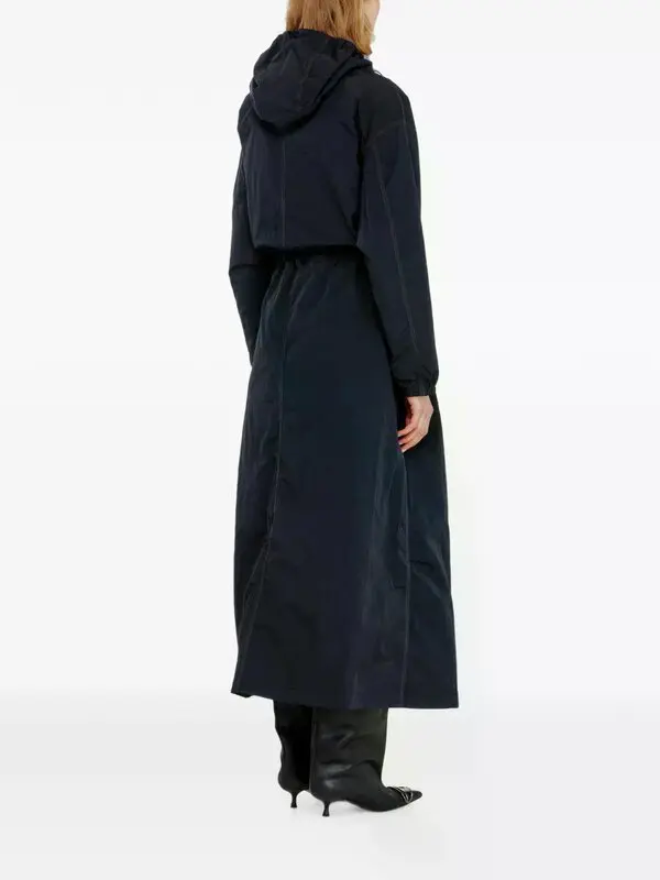 DIESEL® Nylon Trench Coat With Detachable Hood