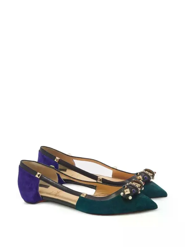 CHRISTIAN LOUBOUTIN Tudor Young Leather Flat Pumps