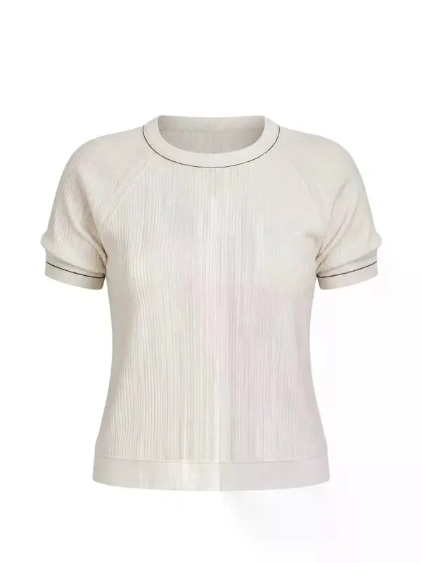 Rag & Bone Teresa Ribbed T-shirt - Neutrals
