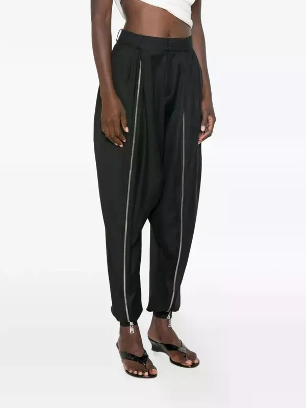 Coperni Wool Tapered Trousers With Zip Detail