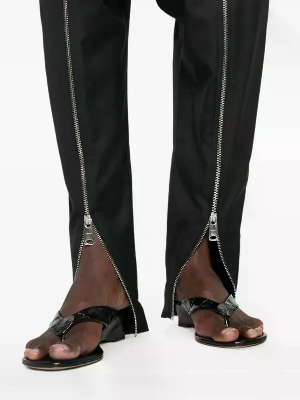 Coperni Wool Tapered Trousers With Zip Detail