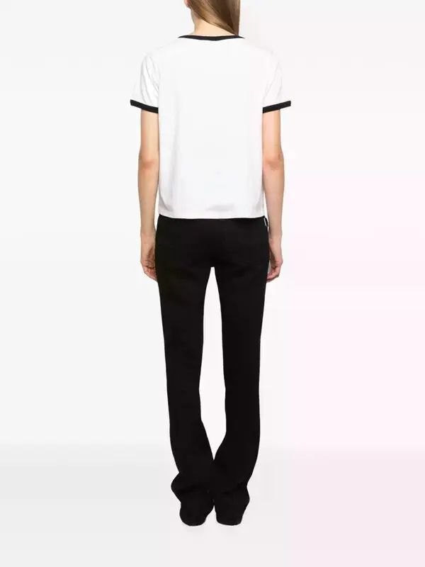 Zadig&Voltaire Alys Two-tone T-shirt With Embroidered Patches