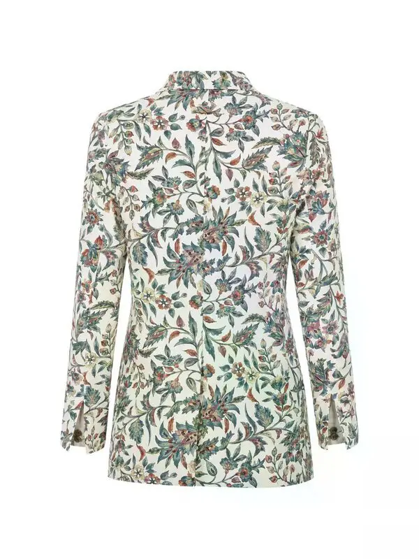 IBRIGU Floral Print Double-breasted Blazer