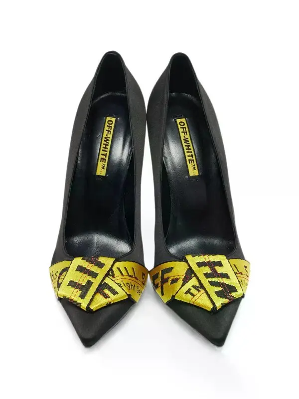 Off-White Commercial Bow Pointed-toe Heeled Pumps
