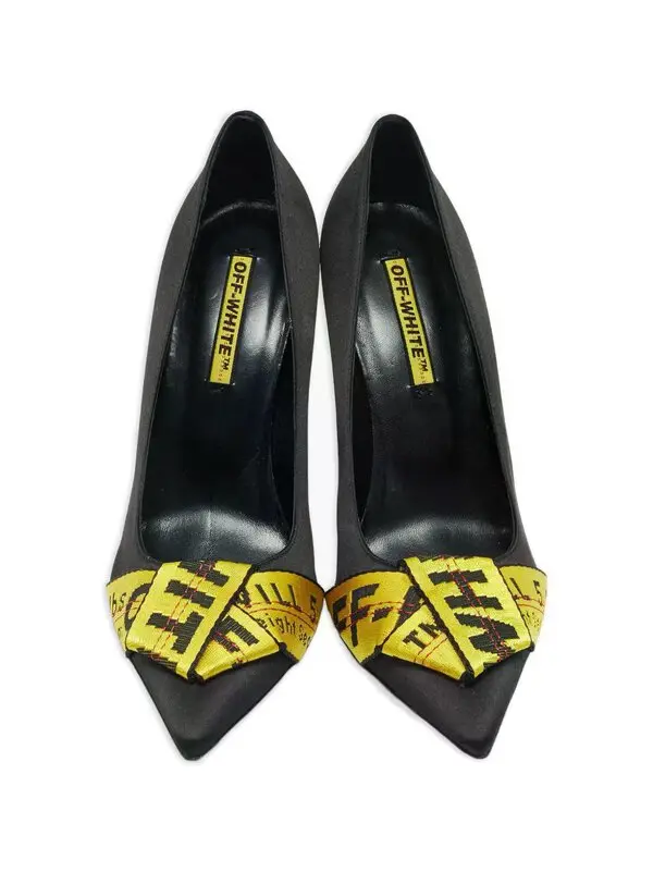 Off-White Commercial Bow Pointed-toe Heeled Pumps