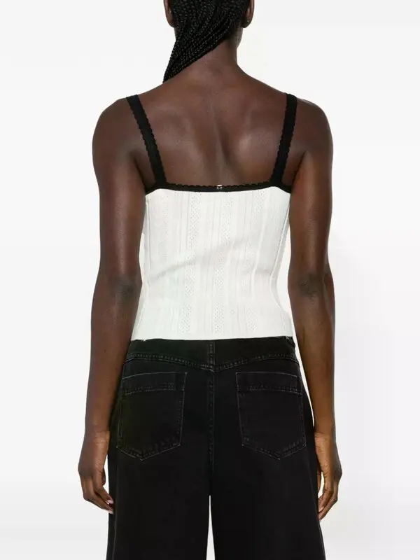 Maje Pointelle-knit Tank Top